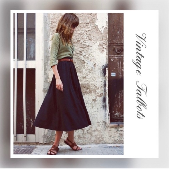 Talbots | Skirts | Talbots Vintage Irish Linen Midi Skirt New Sz 6 ...